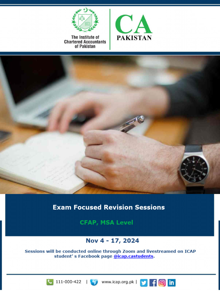 Revision Sessions CFAP MSA | PDF | Career & Growth | Finance & Money Management