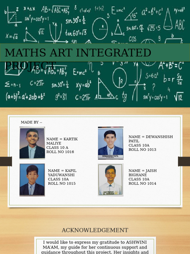 Maths Art Integrated Project | PDF | Crops | Food Industry