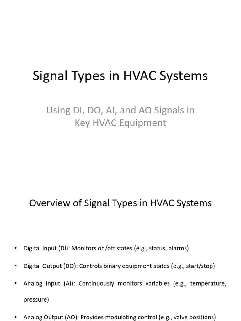 HVAC Signal Types | PDF | Engineering Thermodynamics | Home Appliance