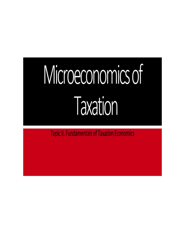 Taxation Economics 2024-2025 - 2nd Part | PDF | Tax Incidence | Taxes