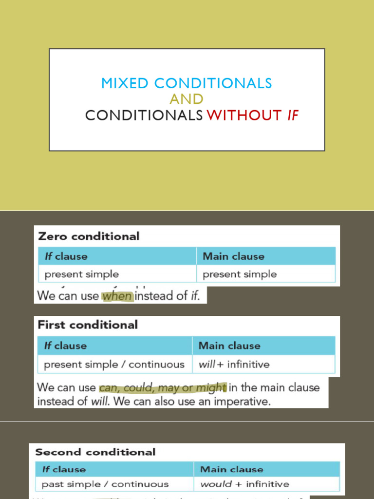 Mixed Conditionals | PDF