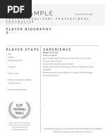 Football CV Template for Players | PDF