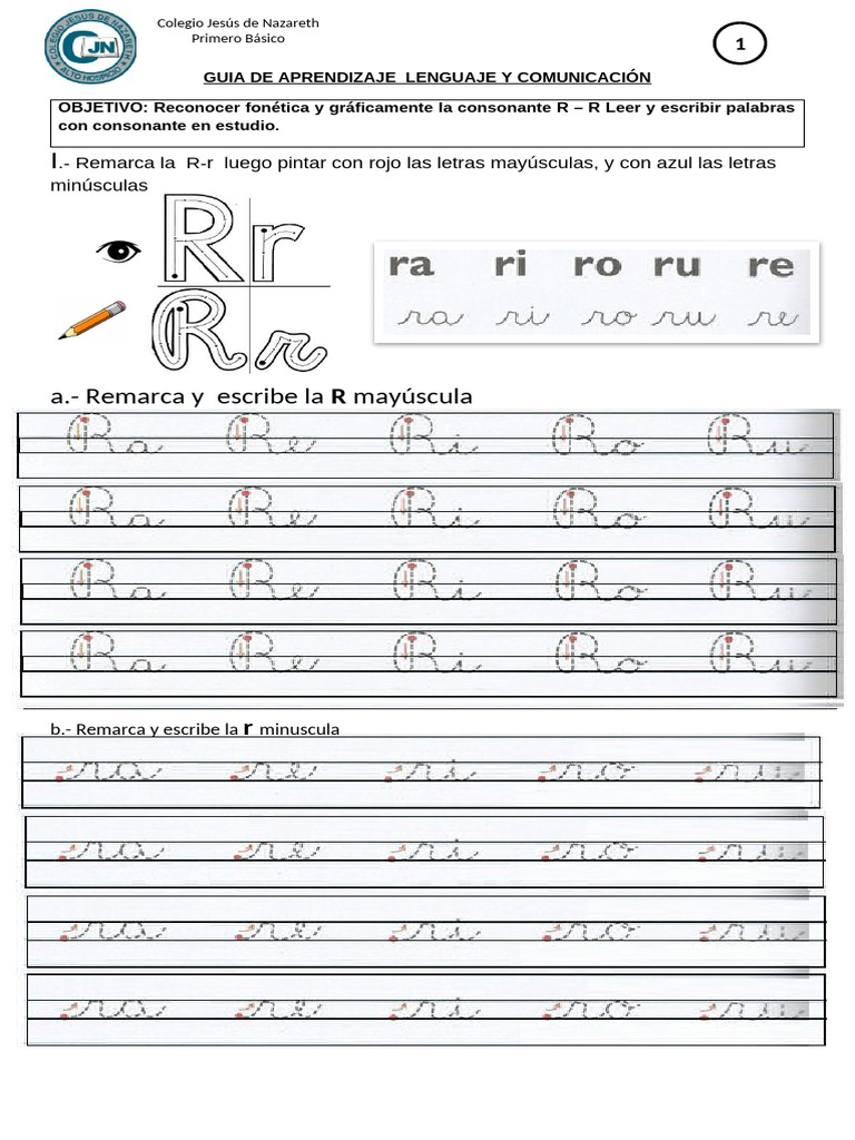 Consonante RR - R | PDF | Lingüística | Ortografía