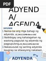 Halimbawa NG Adyenda | PDF