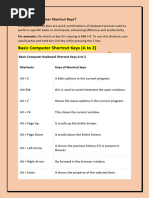 Computer Shortcut Keys List (A To Z) | PDF | Keyboard Shortcut ...
