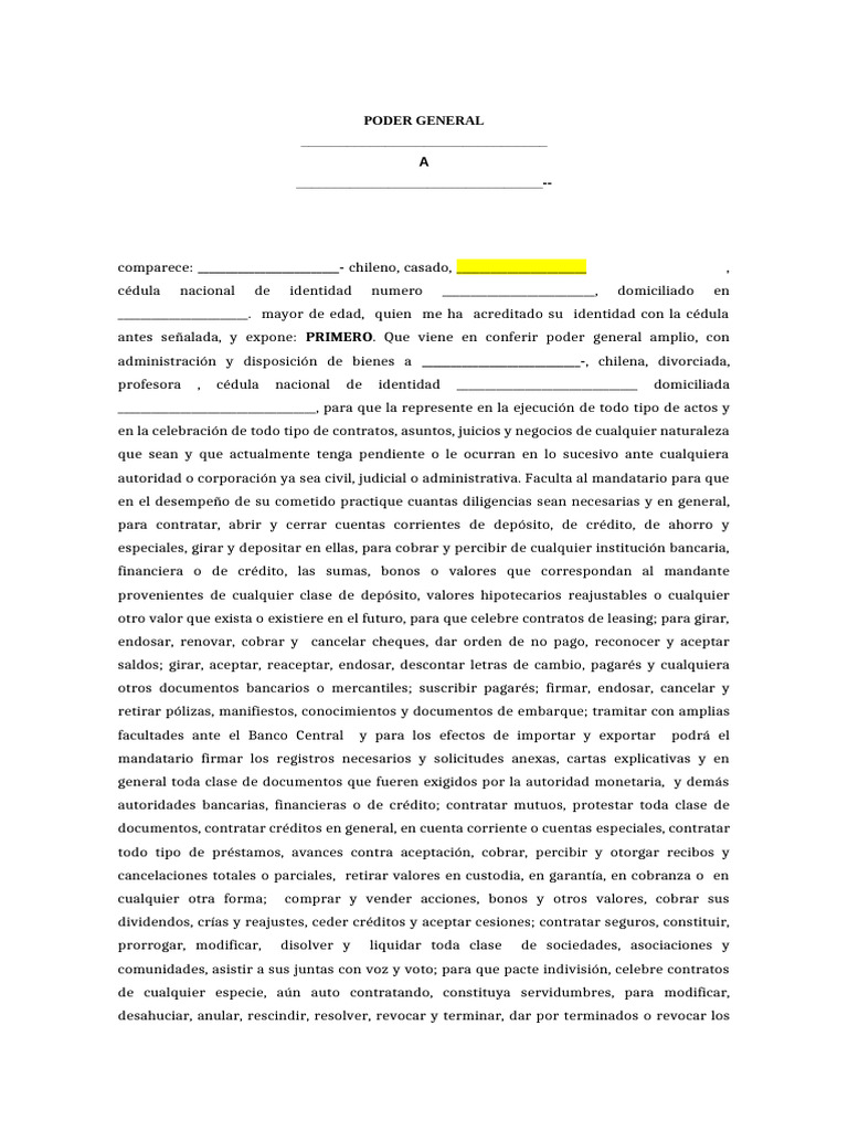 Poder General | PDF | Bancos