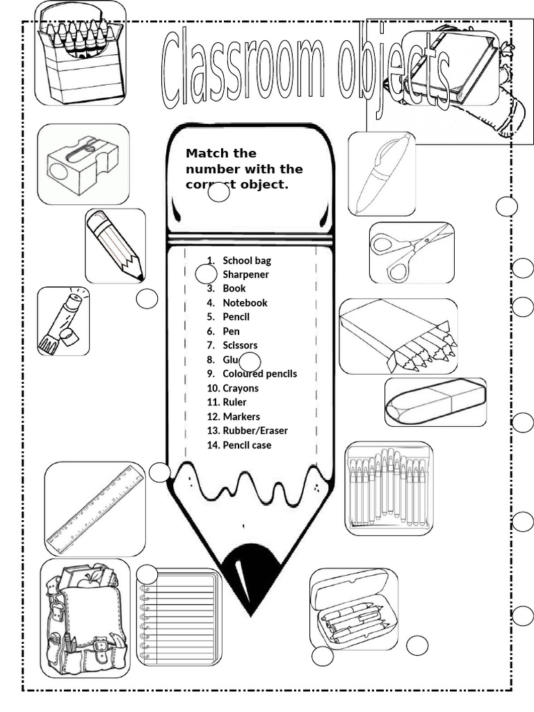 Classroom Objects Fun Activities Games 75069 | PDF