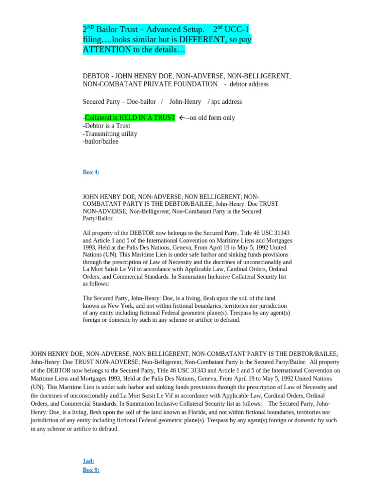 2nd Bailor Trust Additional Collateral | PDF | Justice | Crime & Violence