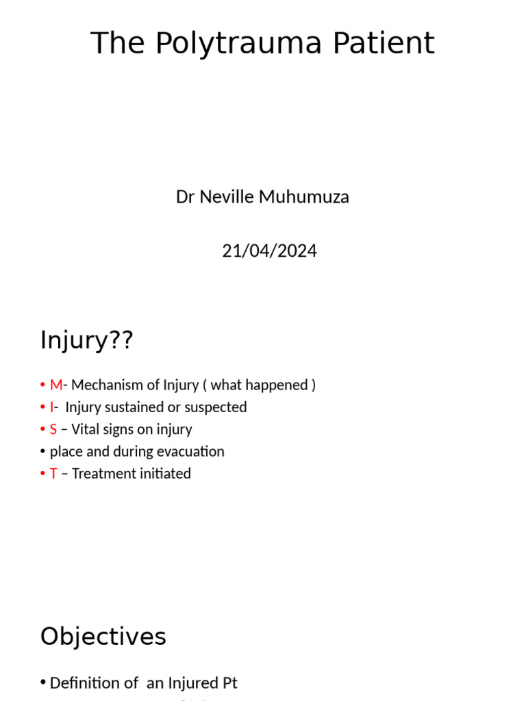 Polytrauma MD 5 | PDF | Major Trauma | Causes Of Death