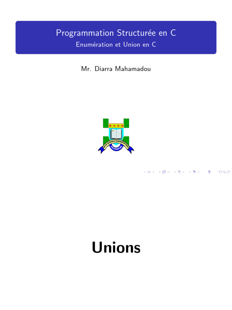 Enum Union | PDF | Type de données | Programmation informatique
