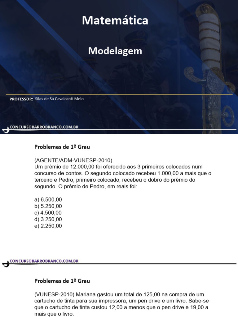 Aula 8 - Modelagem | PDF