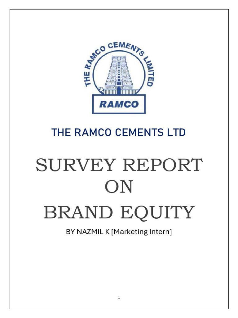 Ramco Cements Brand Equity Study | PDF | Brand | Reputation
