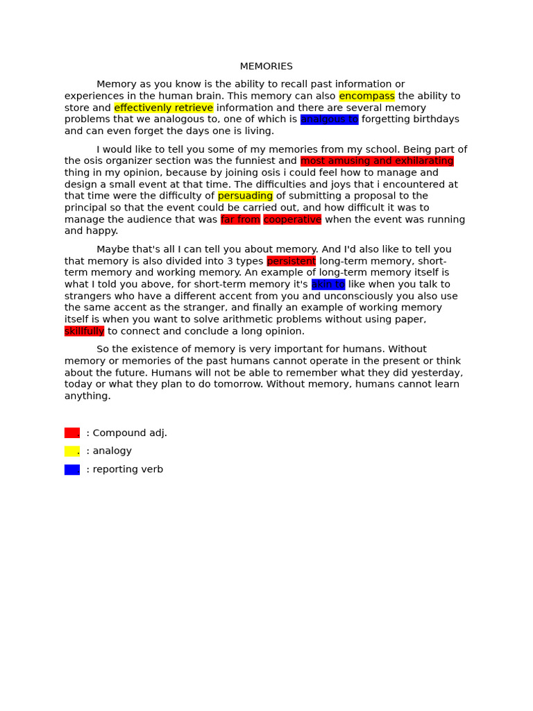 300 Essay Memorise - Balqis Rizki | PDF | Career & Growth