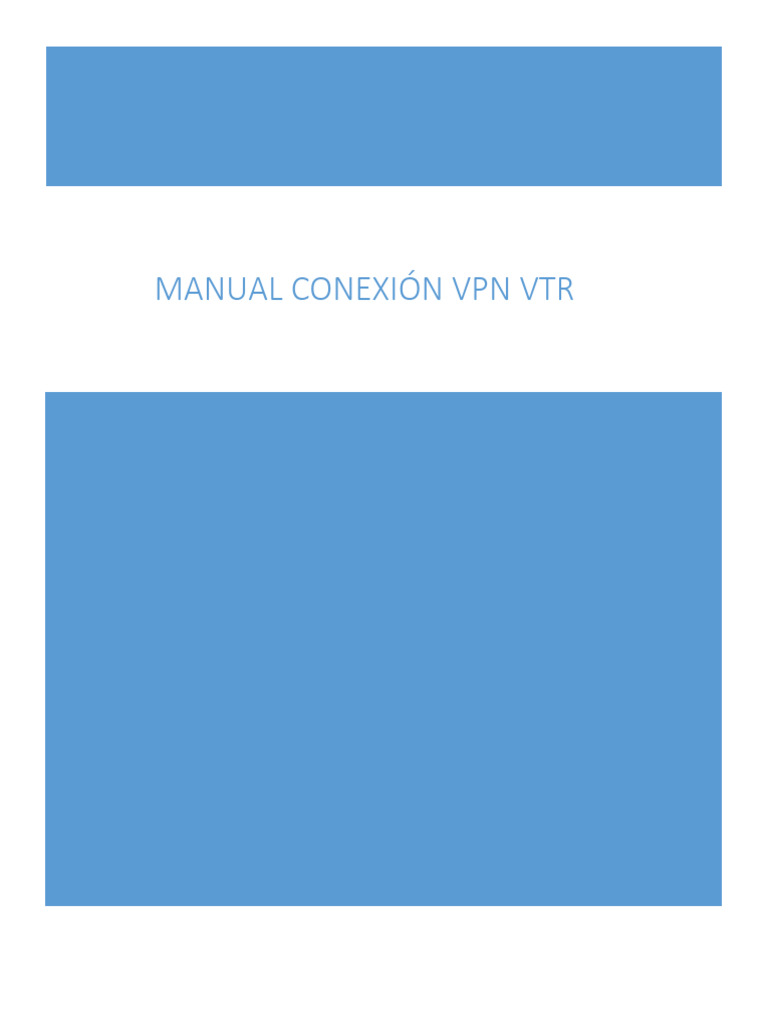 Manual VPN VTR | PDF | Finanzas y dinero