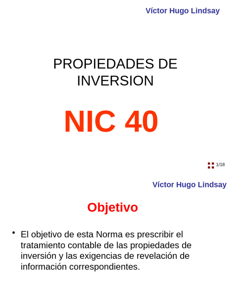 8 Nic 40 Propiedades de Inversion | PDF | normas internacionales de ...