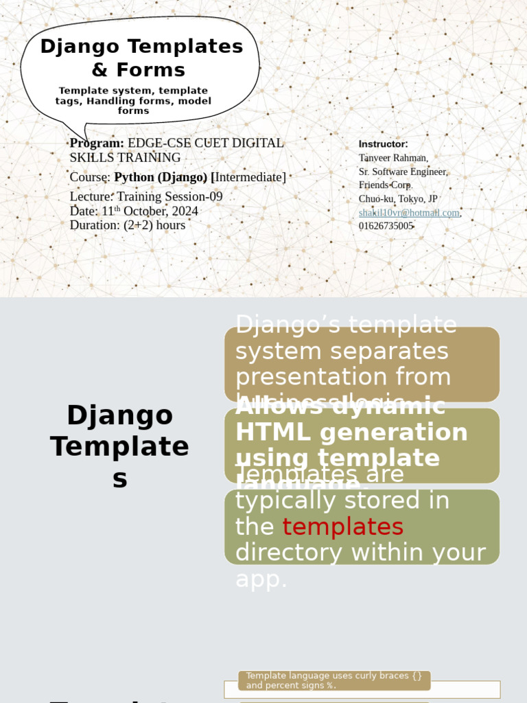 TS-09 Django Templates Forms | PDF | Html | Databases