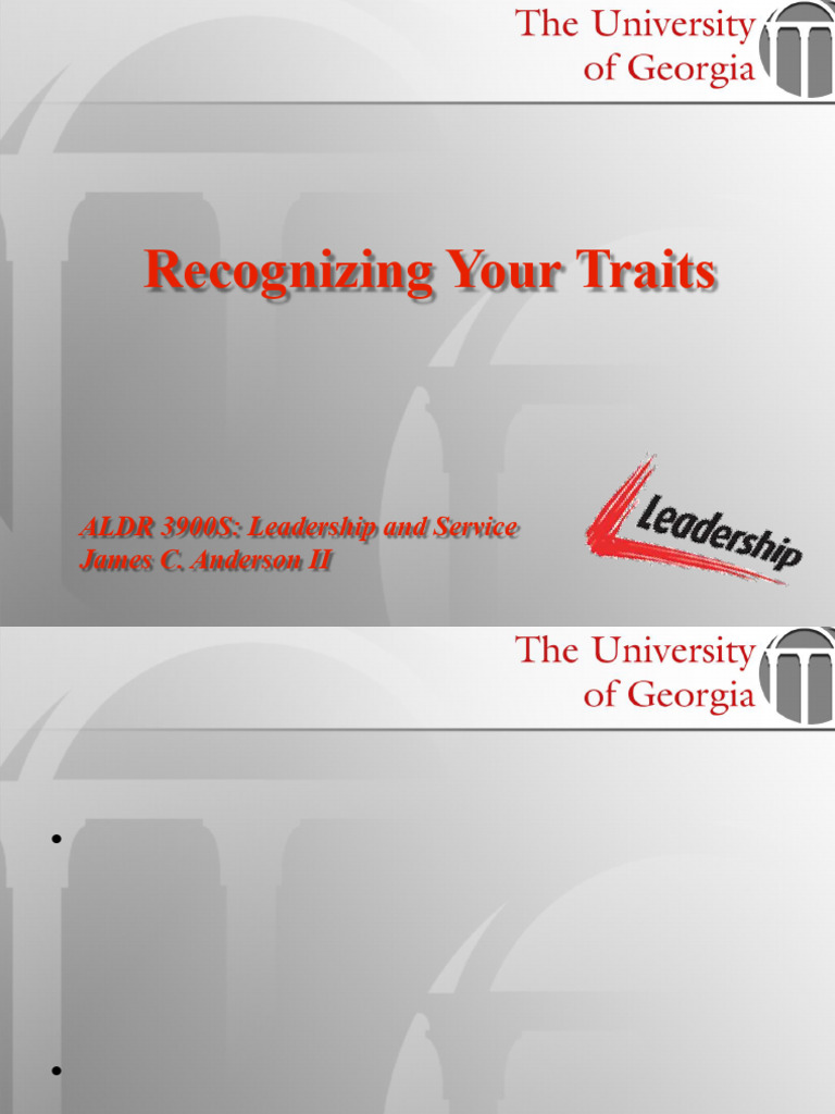 L2 - Recognizing Your Traits Su21 | PDF | Leadership | Social Psychology