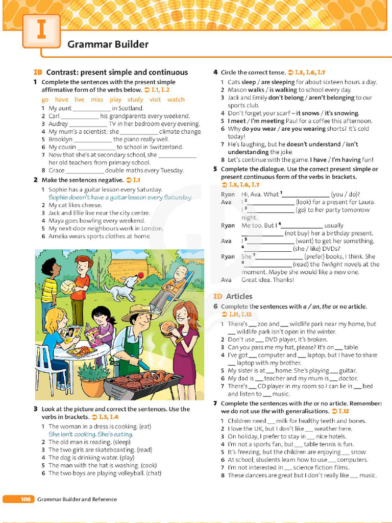 (Grammar) Friend Global 10 - Present Simple - Present Simple + Present Continous | PDF