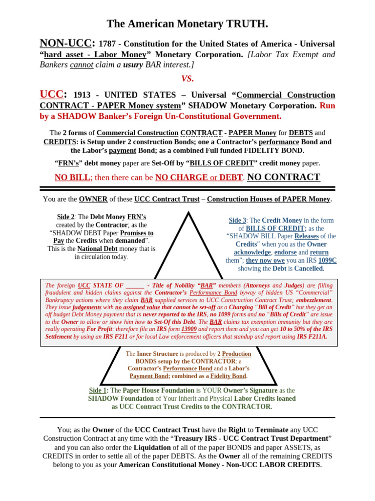 NON UCC vs UCC rev 1a | PDF | Debt | Internal Revenue Service