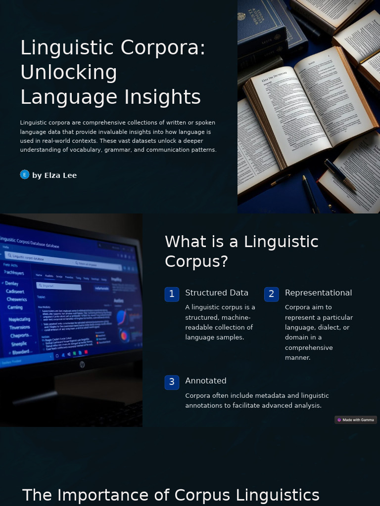 Linguistic Corpora Unlocking Language Insights | PDF | Linguistics | Data