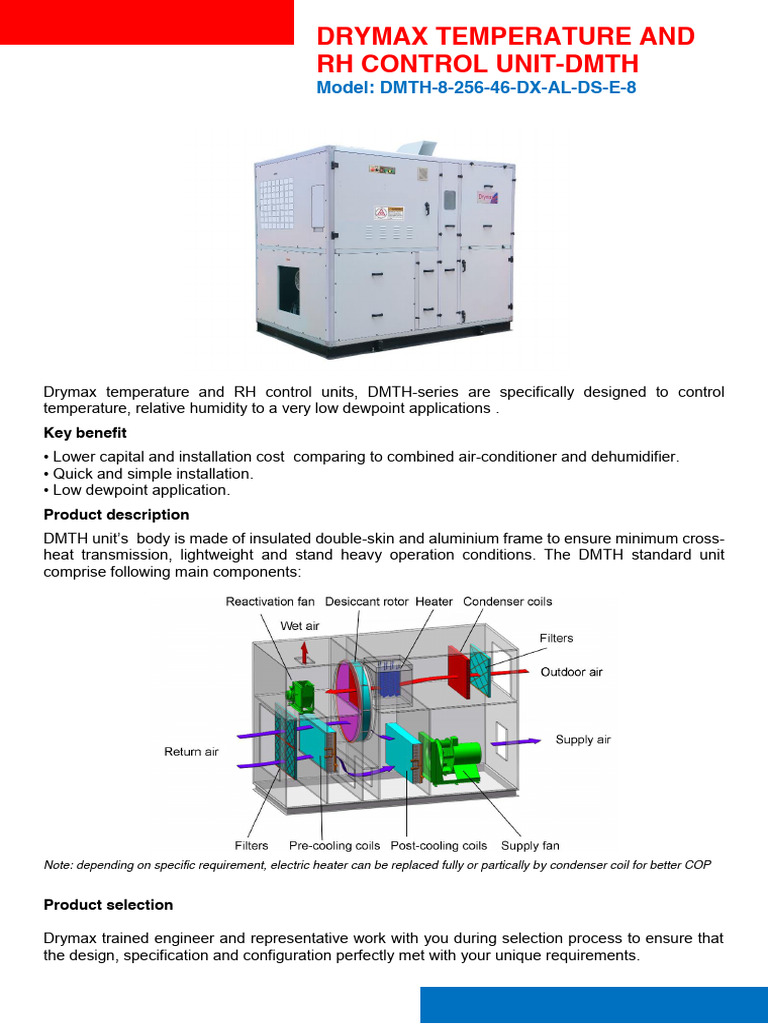 Drymax DMTH Temperature & RH Control | PDF | Air Conditioning | Energy ...