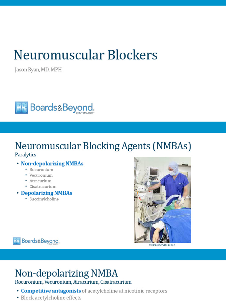 Neuromuscular Blockers Atf | PDF | Acetylcholine | Neuromuscular Junction