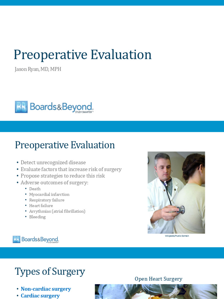 Pre-Operative Evaluation Atf | PDF | Myocardial Infarction | Heart