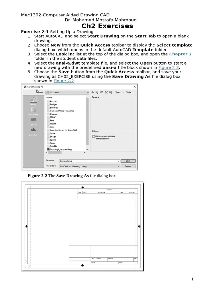 CAD Drawing Exercises for Beginners | PDF | Auto Cad | Software