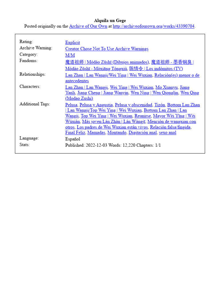 Alquila Un Gege | PDF