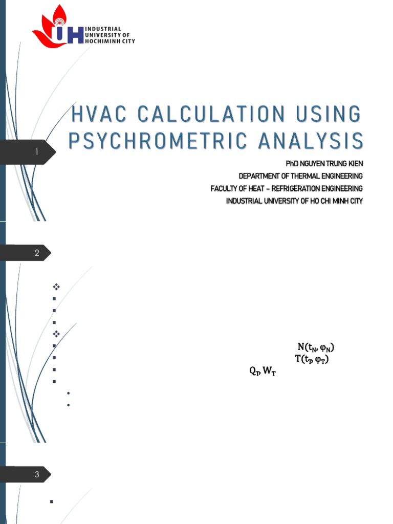 Chapter 5.1 - HVAC Calculation Using Psychrometric Analysis | PDF | Air ...