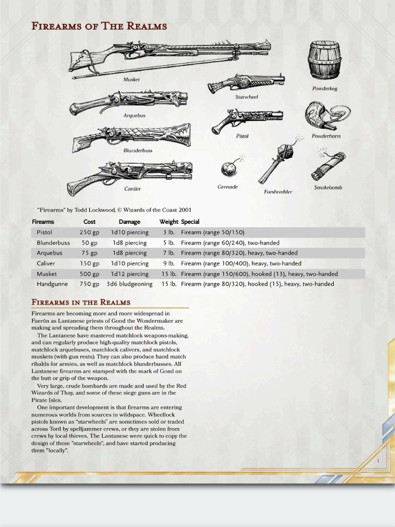 Weapons of The Realm 5e | PDF
