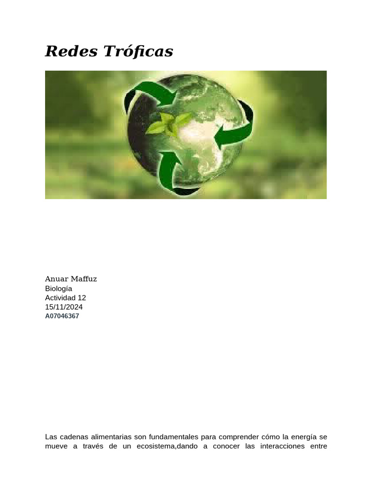 Bio Act 12 | PDF | Red alimentaria | Ecología