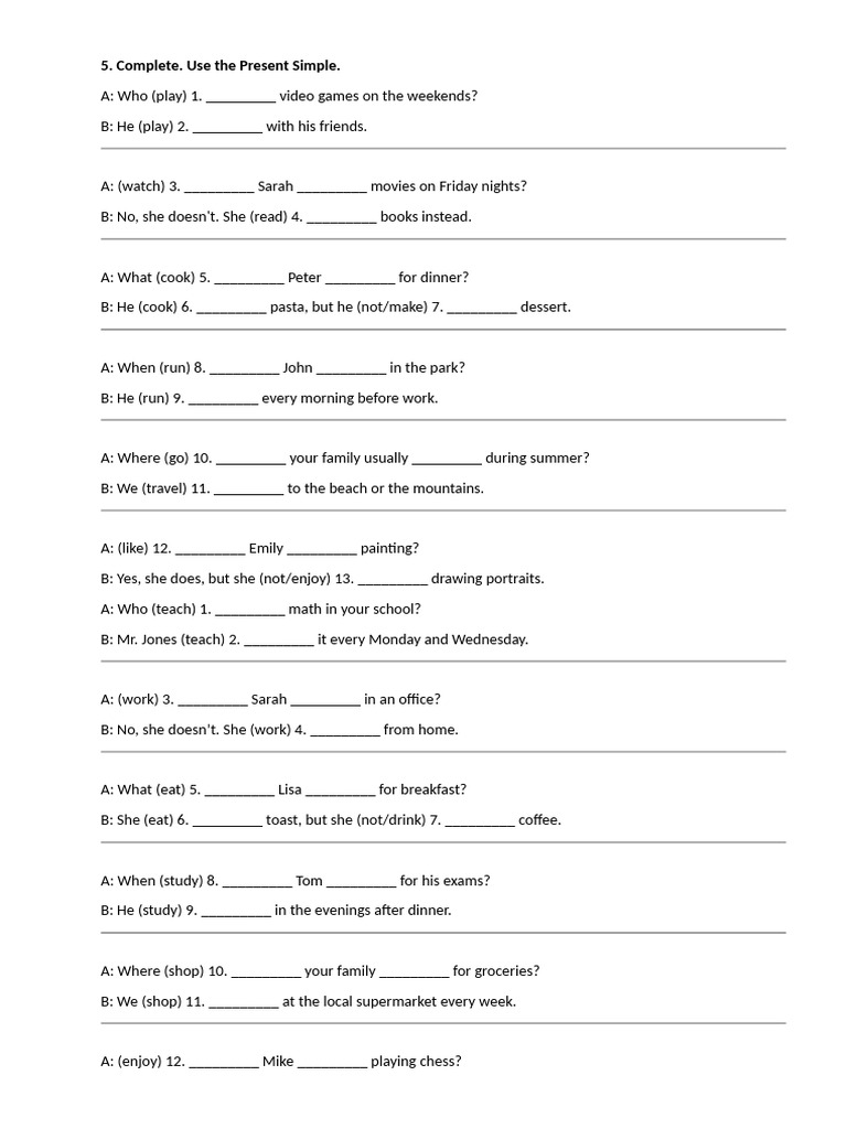 Present Simpl e Friends 2 | PDF