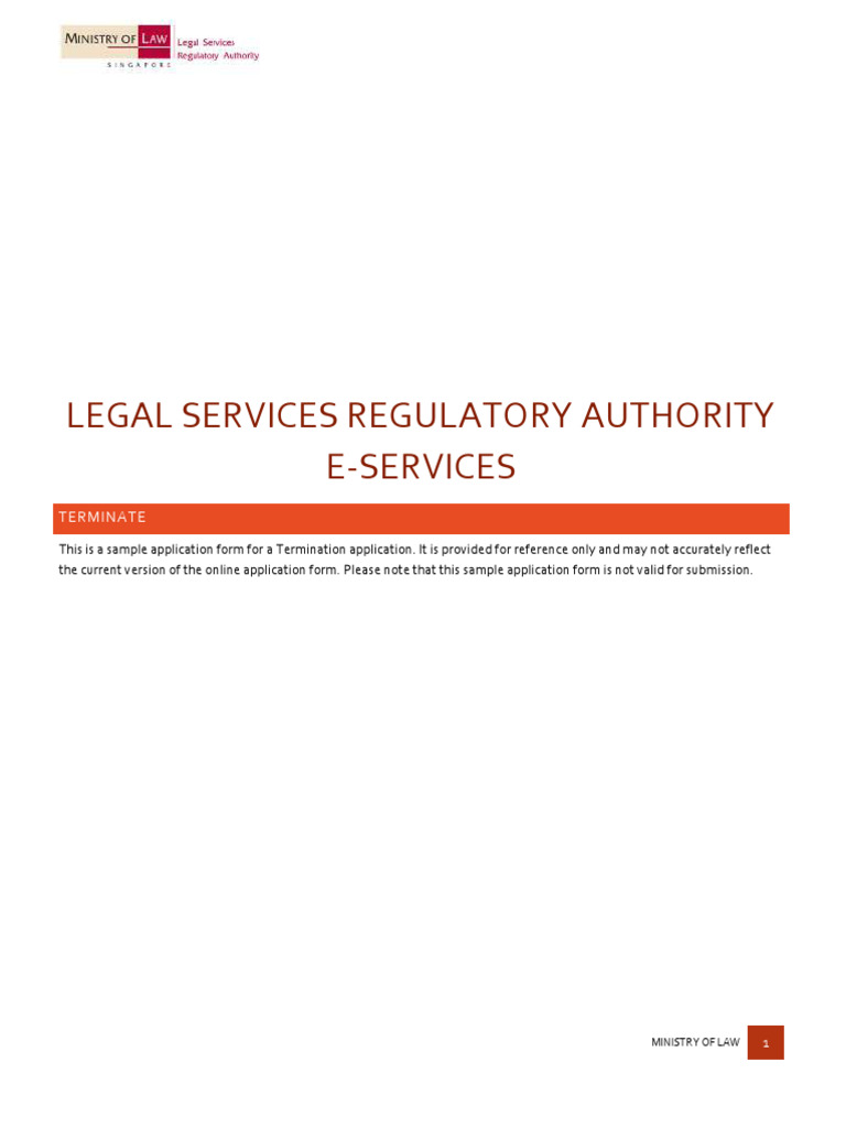 SLP Terminate - Sample Form | PDF | Finance & Money Management