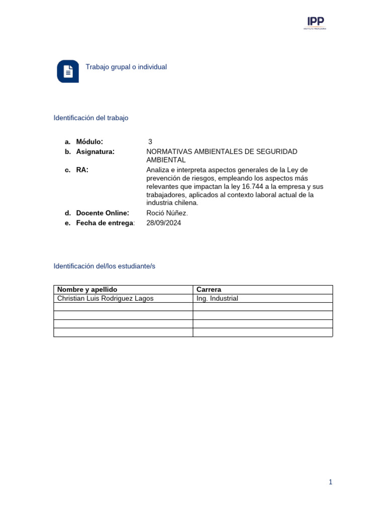 Api 3 Normativas Ambientales y de Seguridad | PDF | Bienestar | Ministerio (Departamento de ...