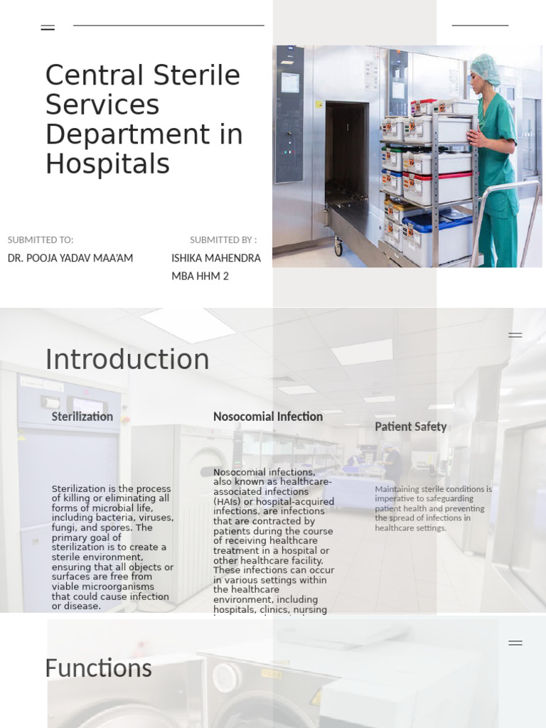 Importance of Sterilization in Hospitals | PDF | Sterilization ...