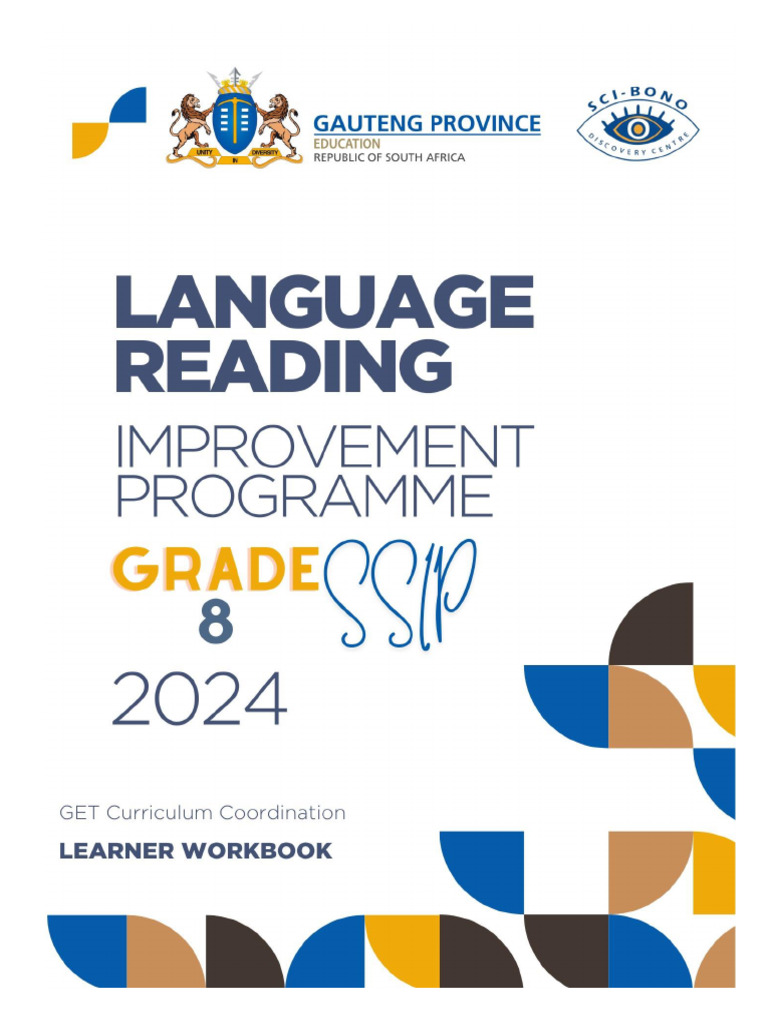 SSIP Grade 8 Learner Workbook English | PDF | Verb | Clause