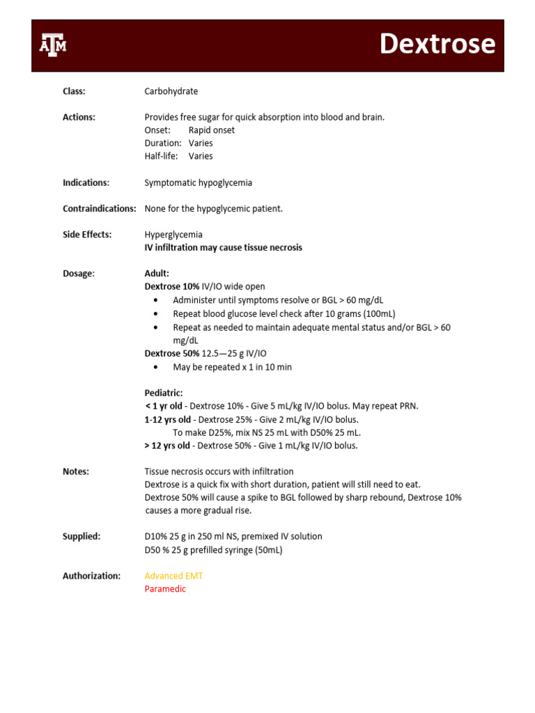 Dextrose | PDF