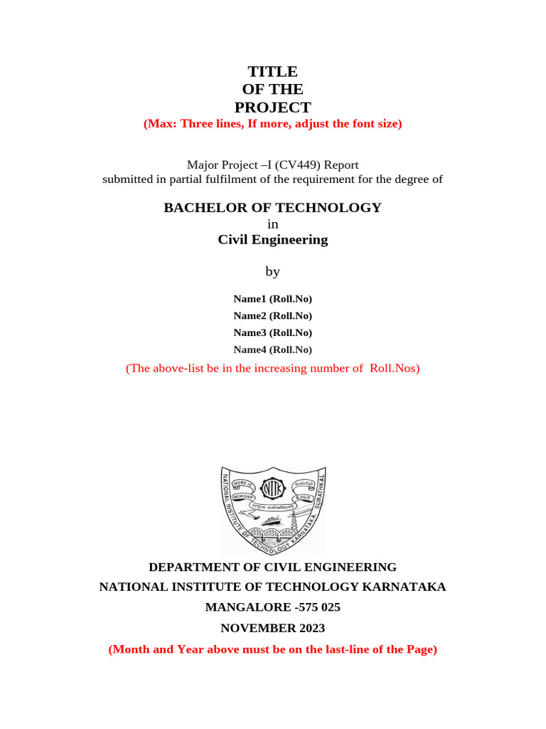 MAJOR PROJECT - I - FINAL REPORT - Format | PDF | Concrete | Building ...