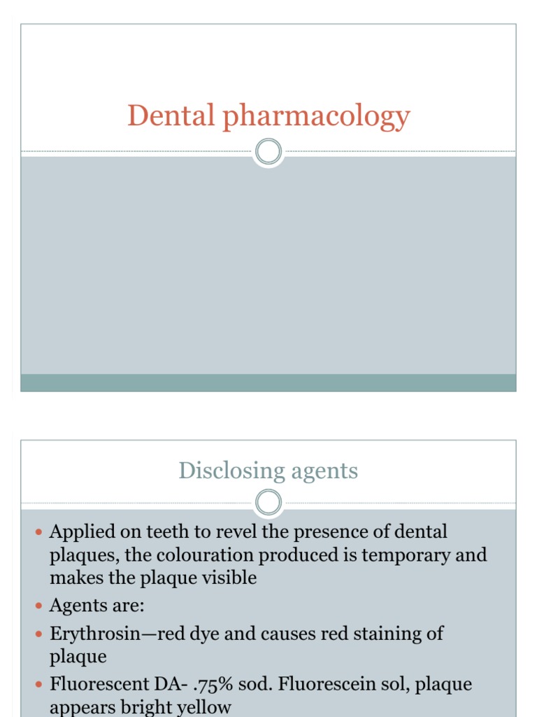Dental Pharmacology | PDF
