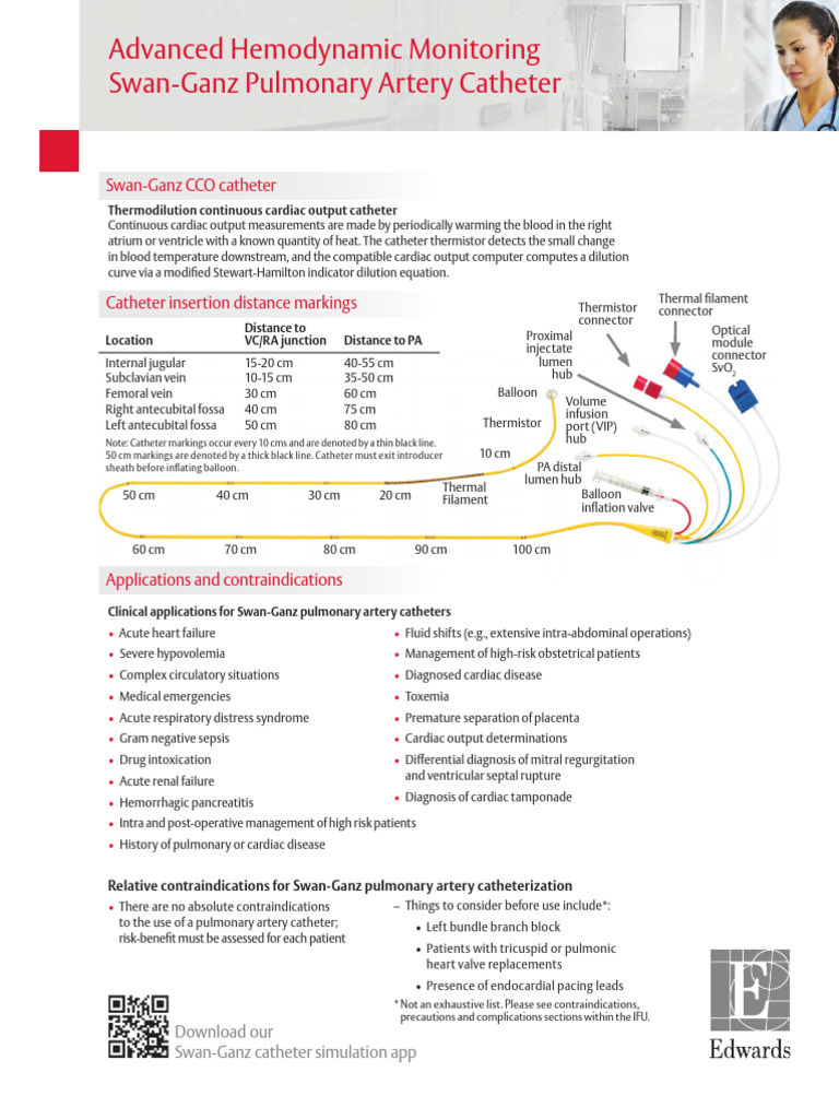 Swan-Ganz Catheter Markings Overview | PDF | Heart | Diastole