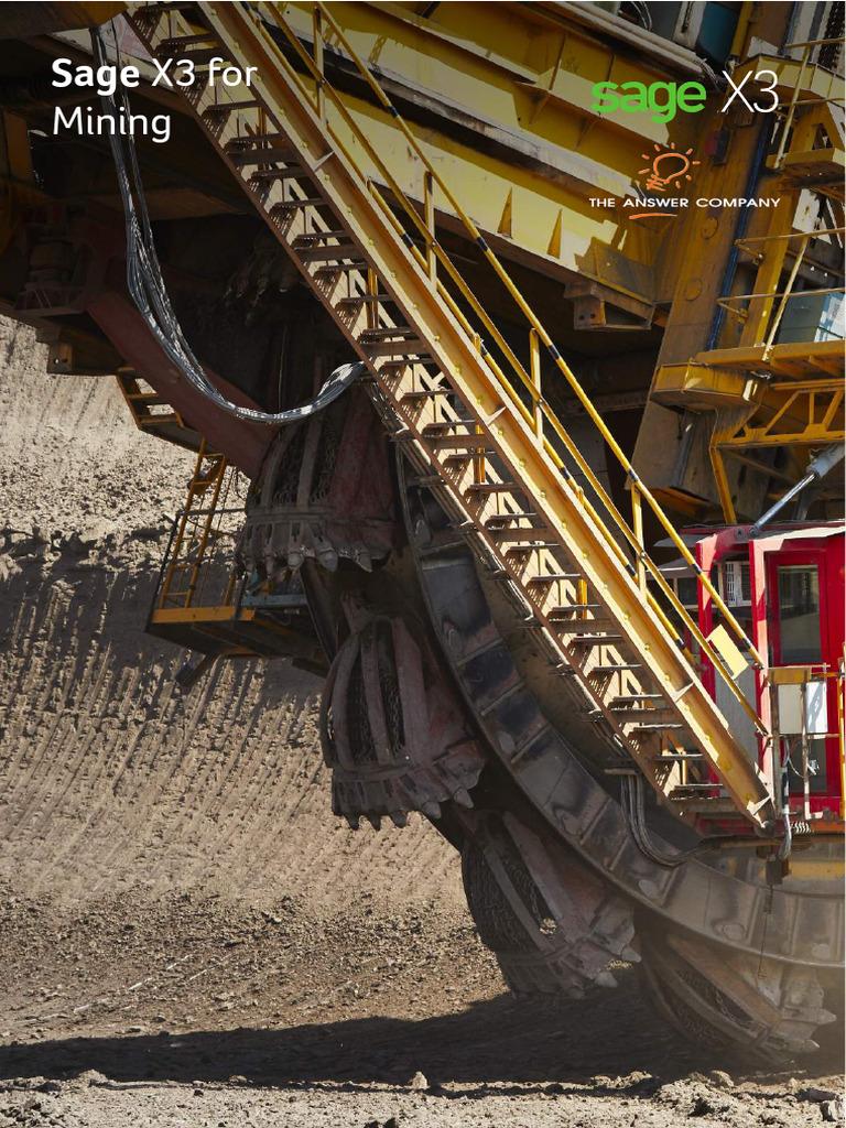 Sage X3 For Mining The Answer Company 1 | PDF | Logistics | Mining