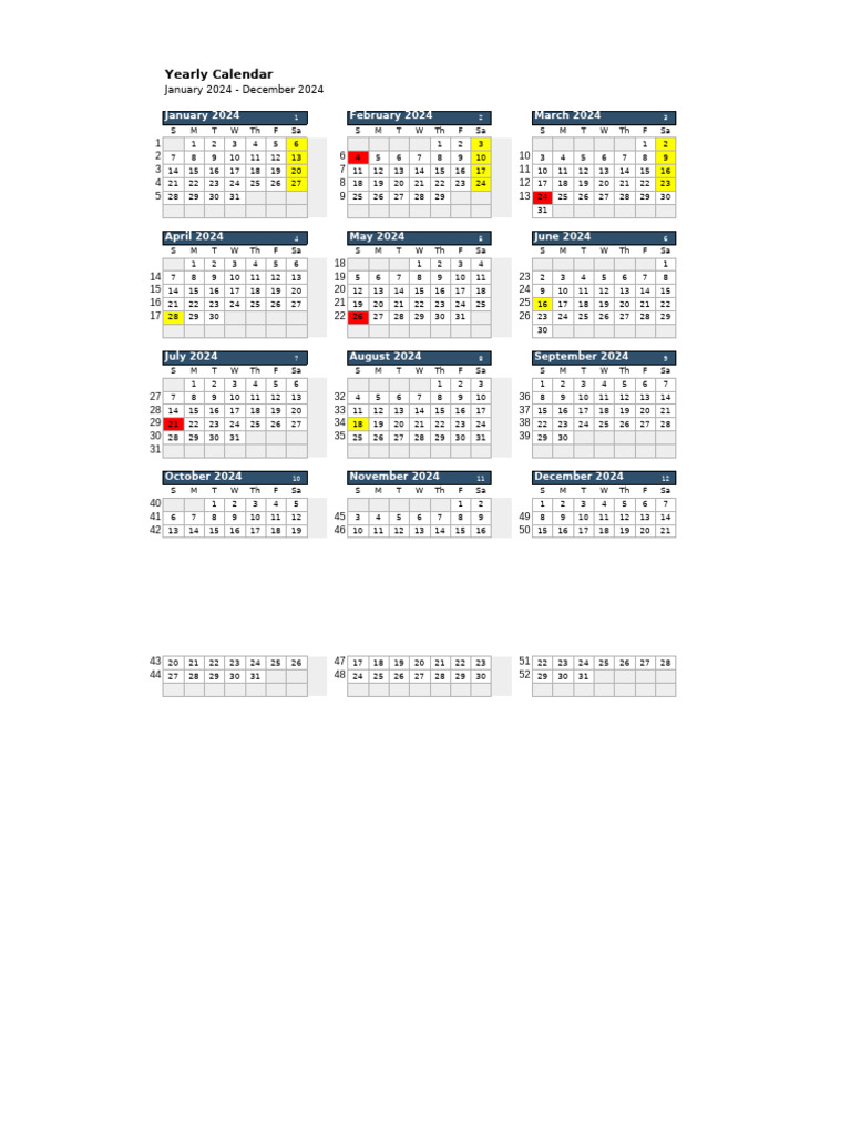 2024 Calendar for Planners | PDF