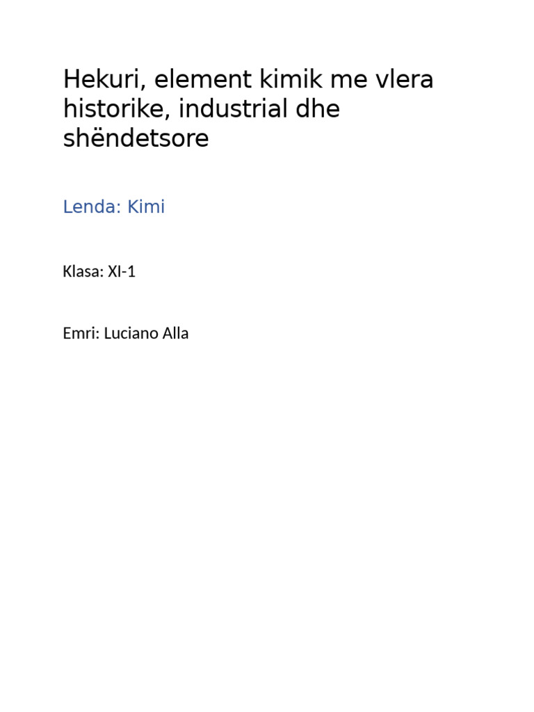 Hekuri Projekt | PDF