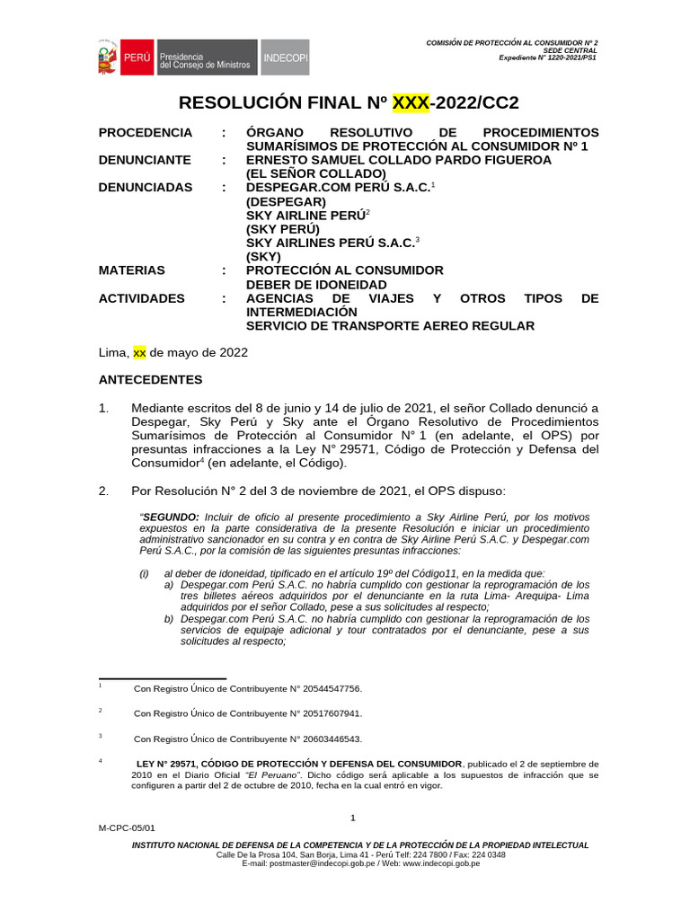 César - Edwin 0197-2022-CC2-APE | PDF | Protección al Consumidor | Los consumidores