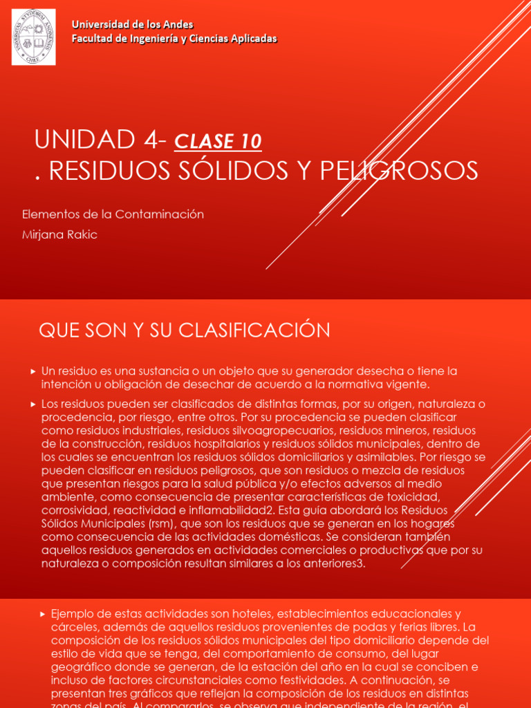 EC Clase 10 - Residuos Solidos y Peligrosos | PDF | Vertedero | Incineración