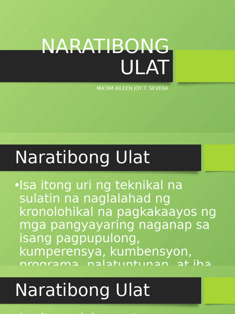 Naratibong Ulat | PDF