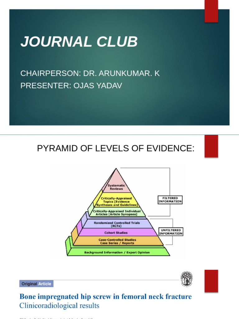 Journal Club 24-09-24 (Bihs) | PDF | Screw | Medical Specialties