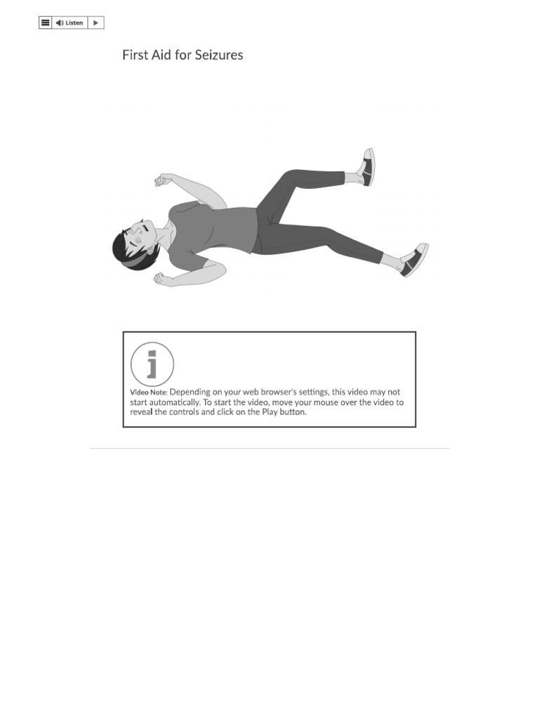5.7 First Aid For Seizures | PDF