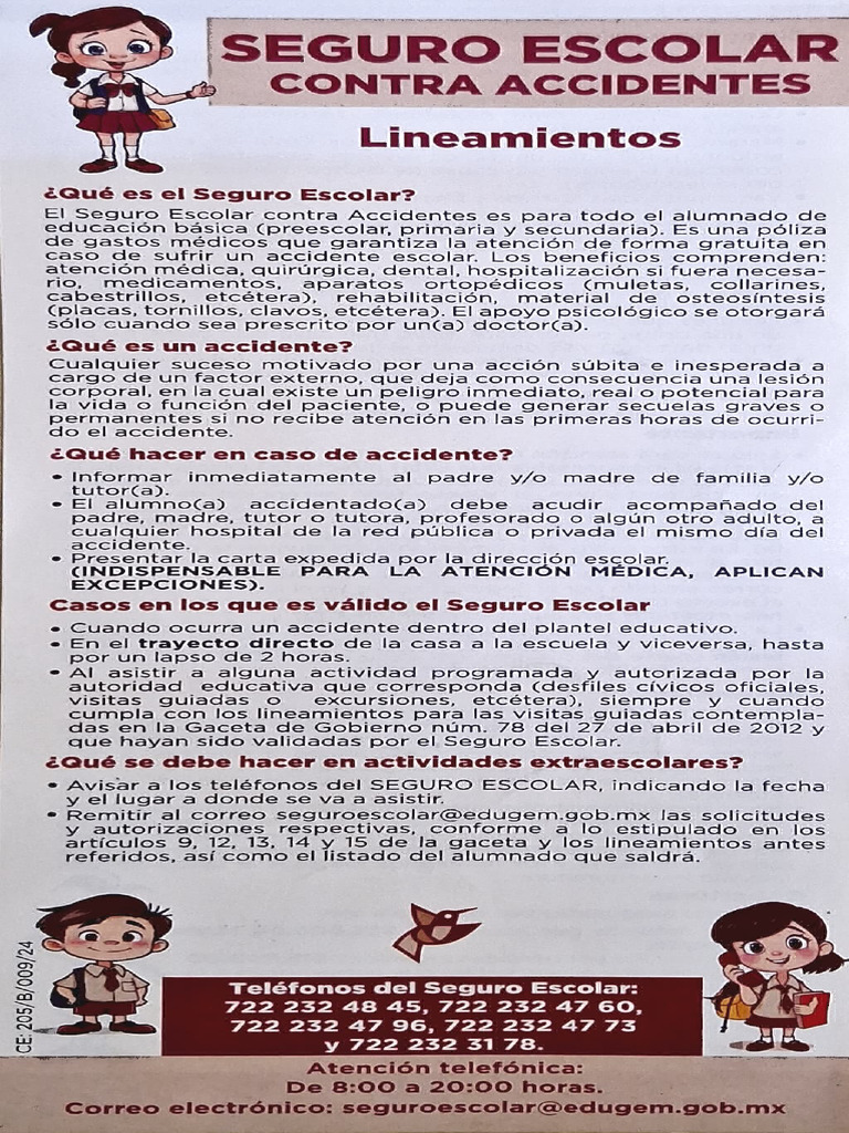 Díptico Seguro Escolar Anverso | PDF | Hospital